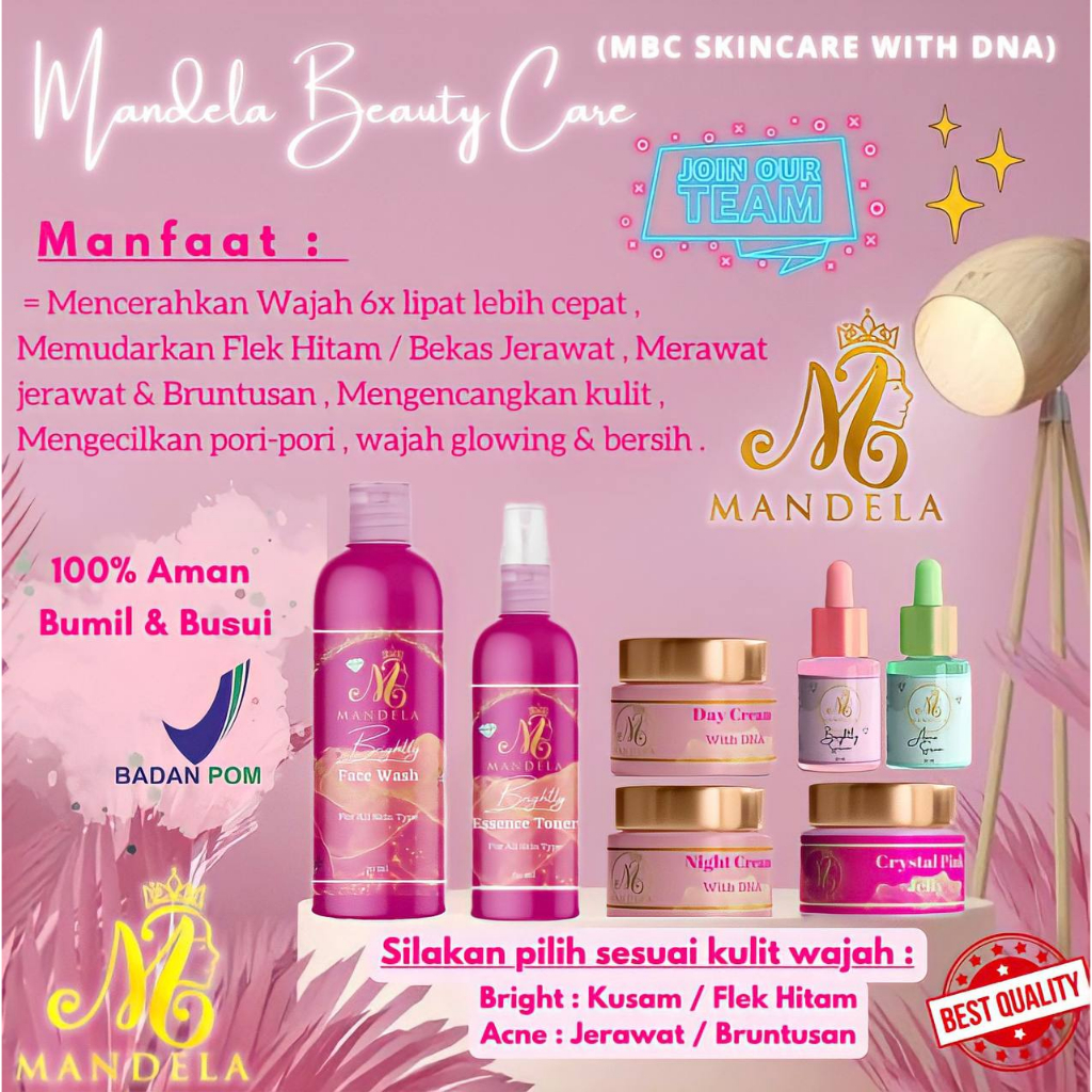Jual Reseler 3 Paket Skincare Mbc Mandela Beauty Care | Shopee Indonesia