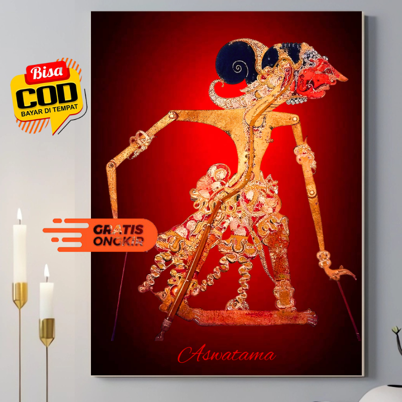 Jual Poster Wayang Kulit Aswatama Untuk Hiasan Dinding Atau Wall Dekor ...
