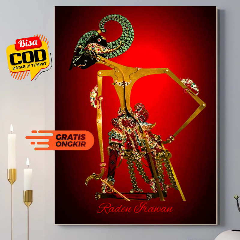 Jual Poster Wayang Kulit Raden Irawan Untuk Hiasan Dinding Atau Wall ...