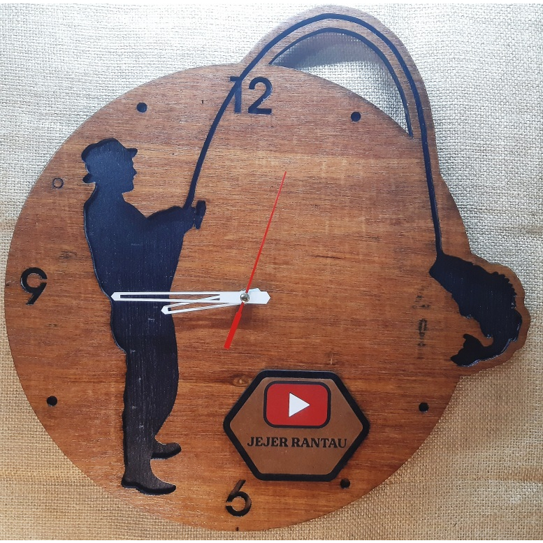 Jual Jam Dinding Kayu Youtuber/Exclusive Wooden Wall Clock/Jam Kado ...
