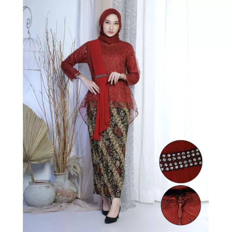 Jual SETELAN KEBAYA SLENDANG AURORA MODERN BAJU KONDANGAN TERBARU ...