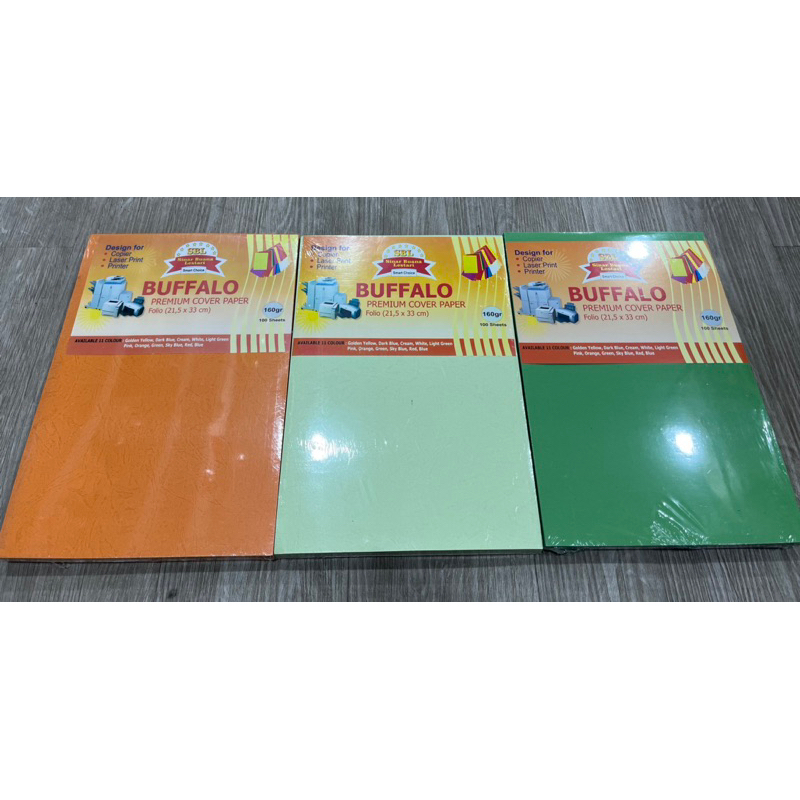 Jual Kertas Buffalo Kertas Cover Jilid ukuran Folio F4 - 100 Lembar ...