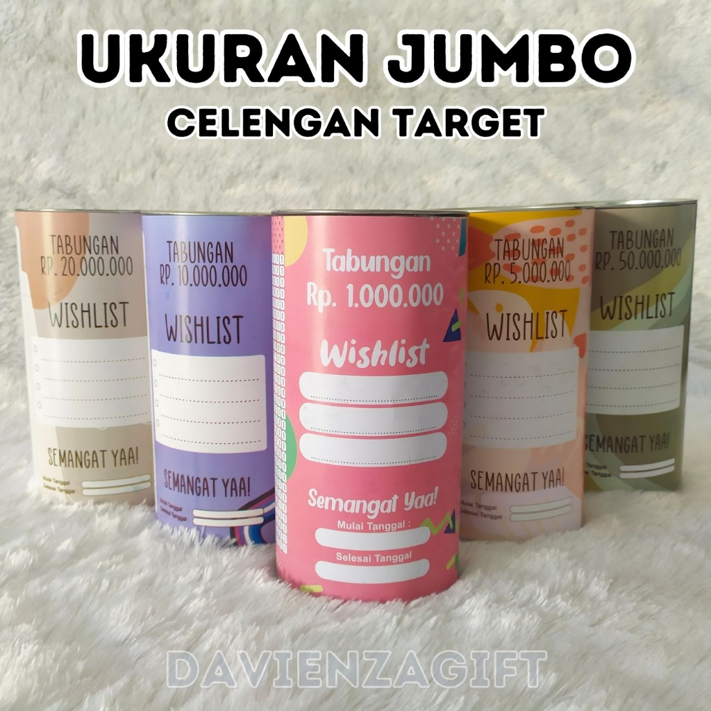 Jual [UKURAN JUMBO]Celengan Target Jumbo Murah Viral | Shopee Indonesia