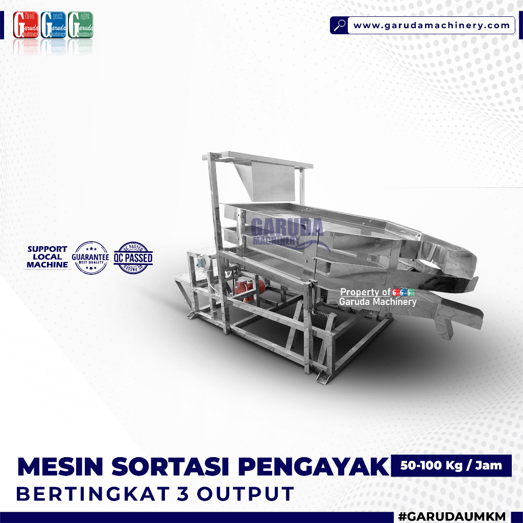 Jual MESIN SORTASI KOPI, KEMIRI, KACANG 3 AYAKAN STAINLESS STEEL ...