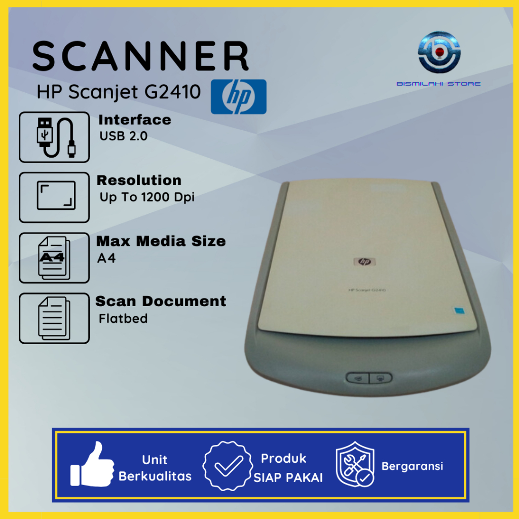 Jual Scanner Hp Scanjet G2410 Scan Warna Support Dokumen Ukuran A4 ...