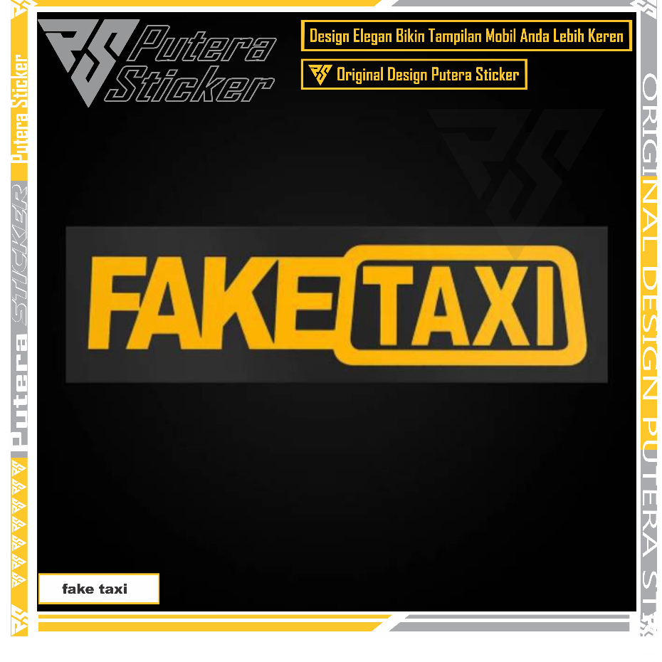 Jual sticker fake taxi stiker mobil fake taxi | Shopee Indonesia