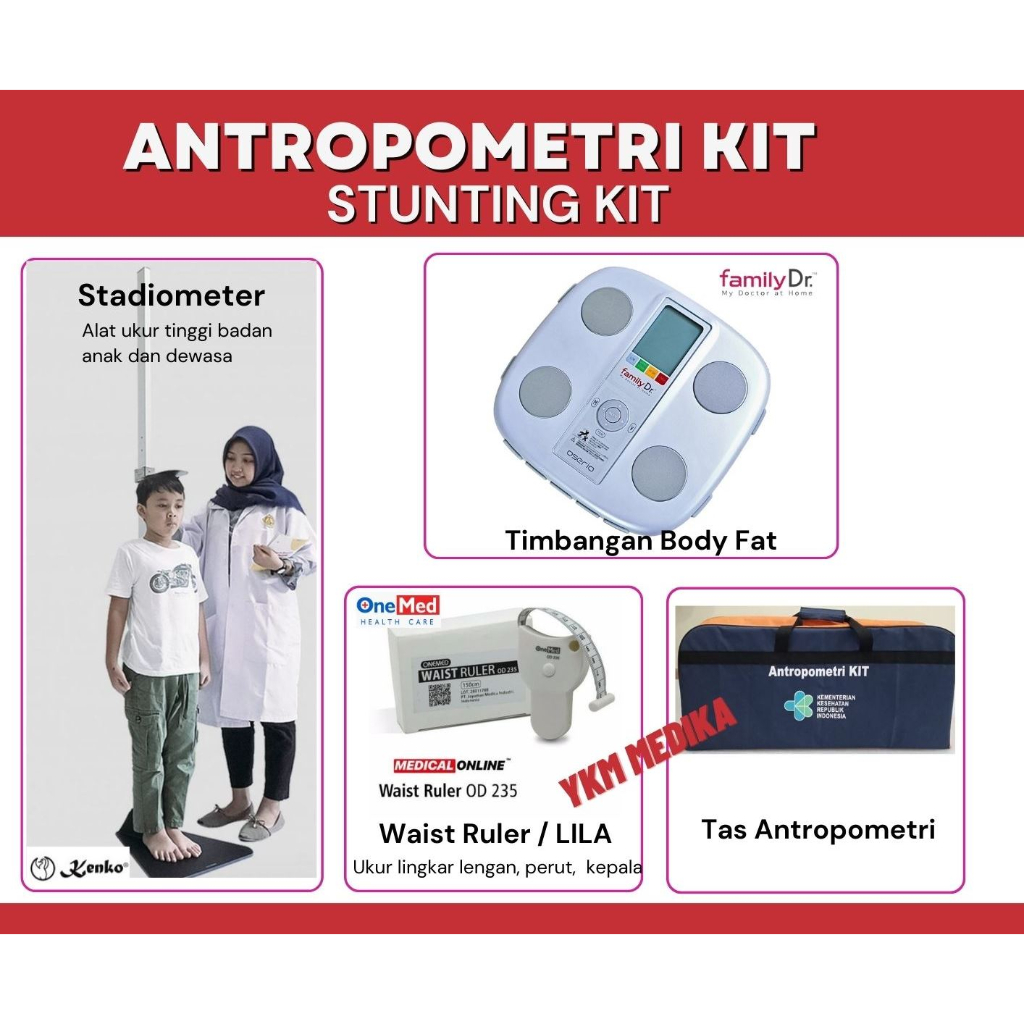 Jual Antropometri Kit Stunting Kit Set + Free Bonus Infantometer ...