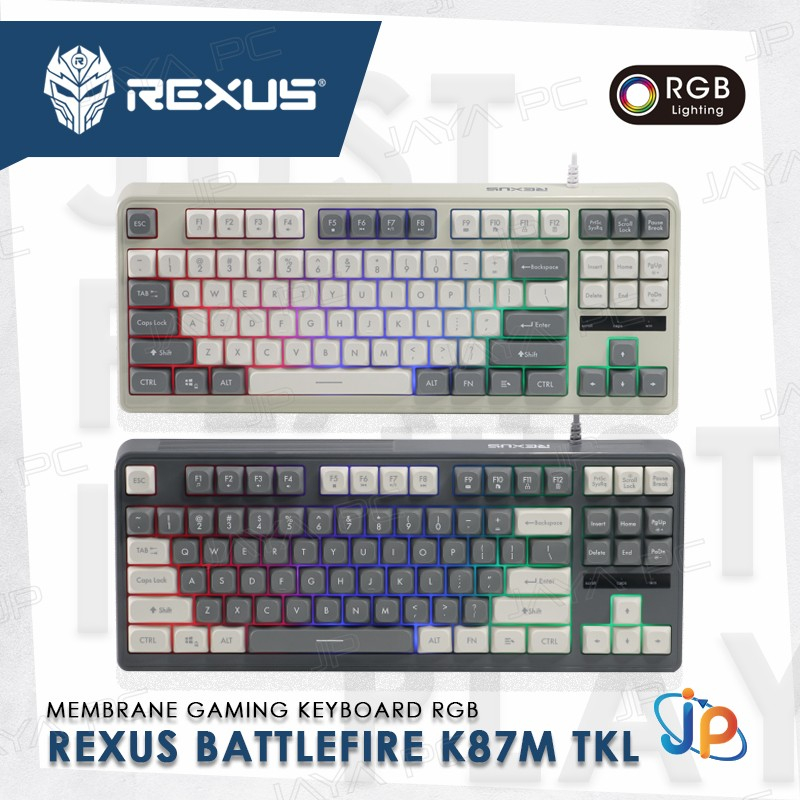 Jual Keyboard Gaming Membrane Rexus Battlefire K87M TKL RGB LED ...