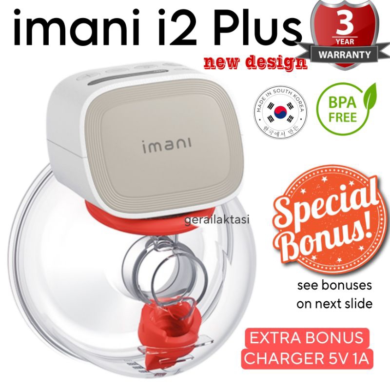 Jual Imani i2 Plus i2+ Wearable Handsfree Electric Breast Pump | Shopee ...