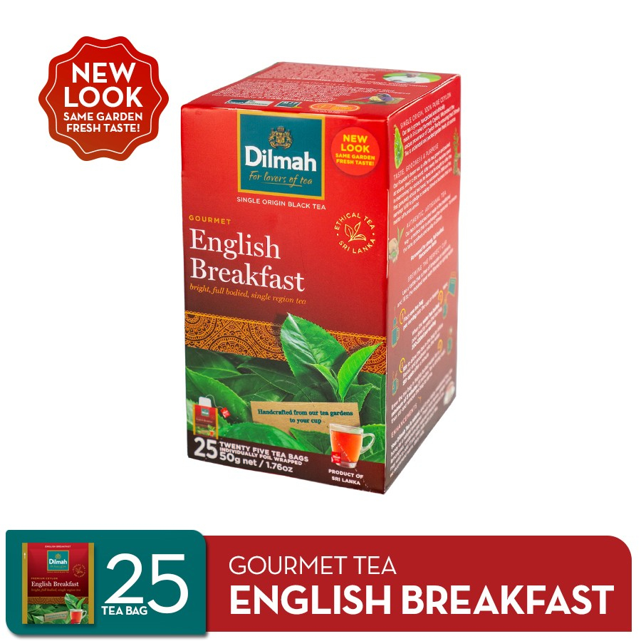 Jual TEH PREMIUM DILMAH Gourmet Tea English Breakfast Envelope Isi 25 ...