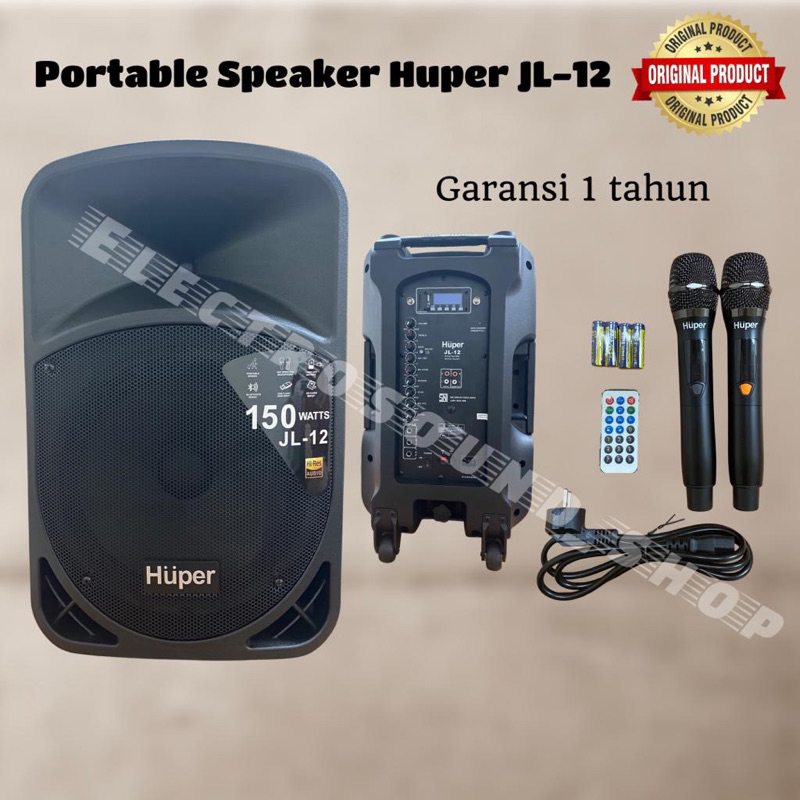 Jual SPEAKER PORTABLE HUPER JL 12 / Huper JL12 / JL 12 ORIGINAL 12 INCH | Shopee Indonesia
