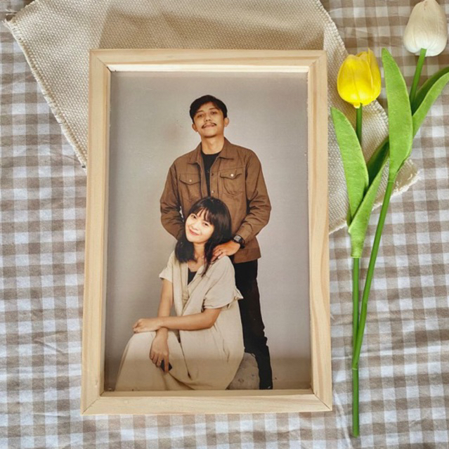 Jual Frame Kayu 3D Foto Custom 10R Kayu Timbul | Shopee Indonesia