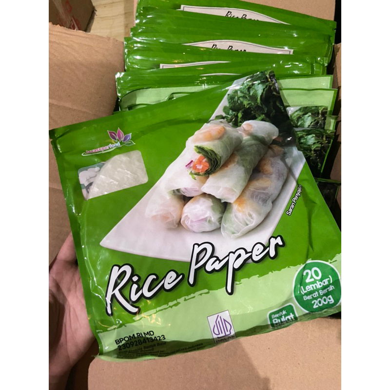 Jual rice paper spring roll bulat kulit lumpia isi 20 lembar | Shopee ...