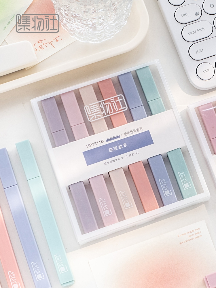 Jual Highlighter Pastel Marker Morandi Color Pastel Double Head 6 Warna ...