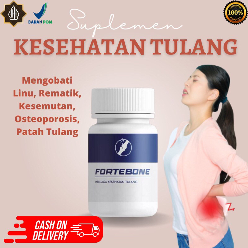 Jual fortebone suplemen untuk tulang berfungsi rasa sakit di sendi dan ...