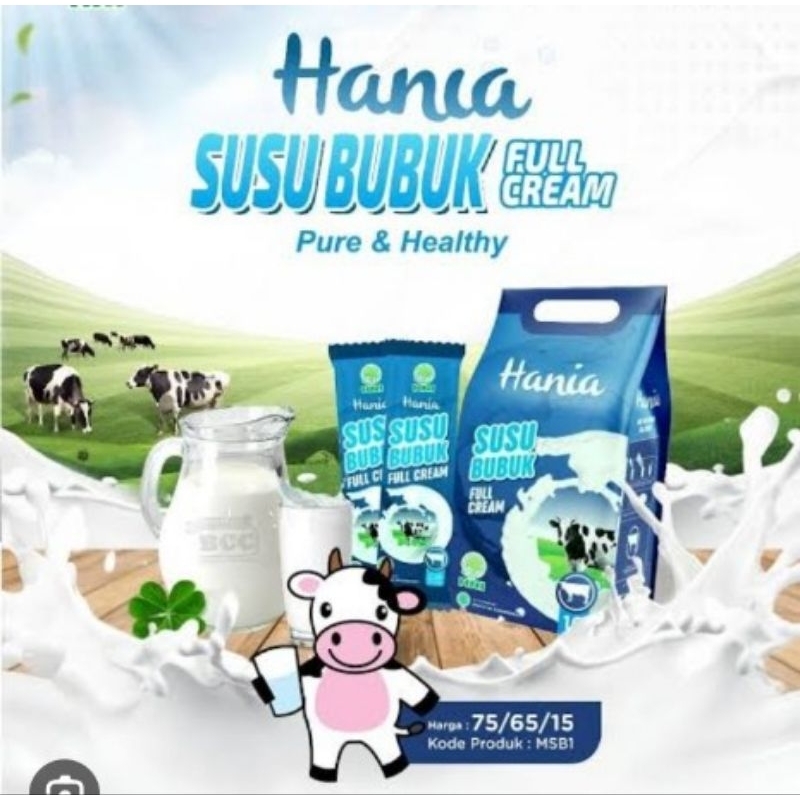 Jual HANIA SUSU SAPI BUBUK FULL CREAM HNI ORI | Shopee Indonesia