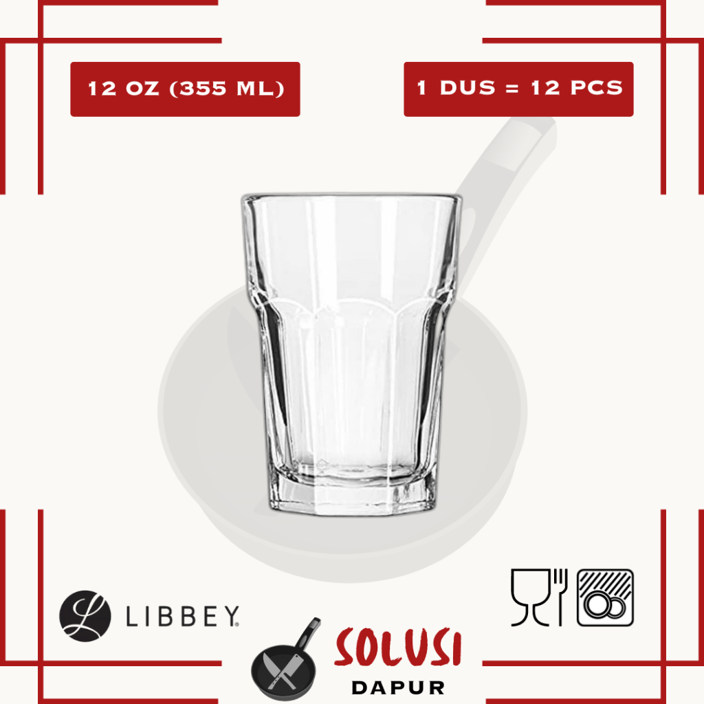 Jual LIBBEY Soft Drink 15238 / Ice Tea Gelas / Gelas Es Teh 12 oz (355 ml) | Shopee Indonesia