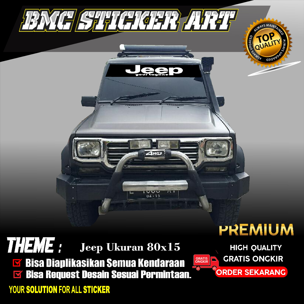 Jual STICKER CUTTING KACA MOBIL TAFT/FEROZA JEEP.STIKER VARIASI JEEP ...