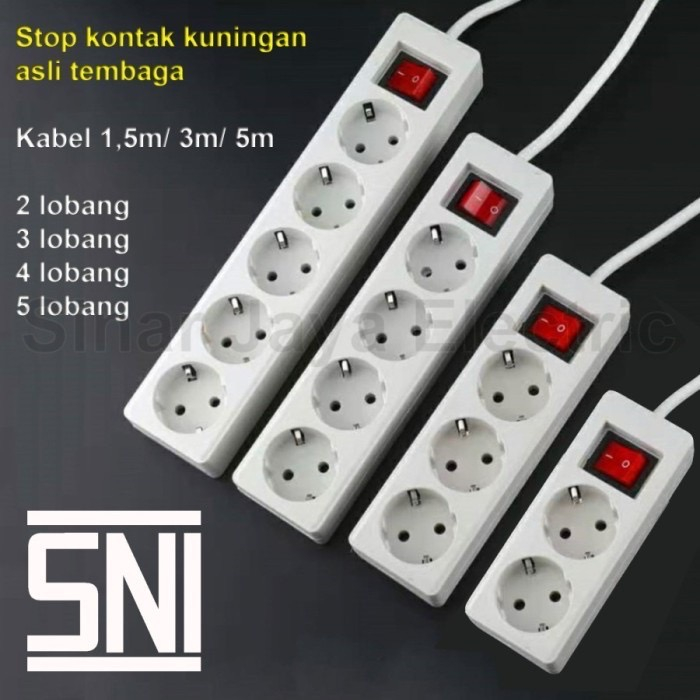 Jual STOP KONTAK COLOKAN KABEL OLOR PANJANG ON OFF | Shopee Indonesia