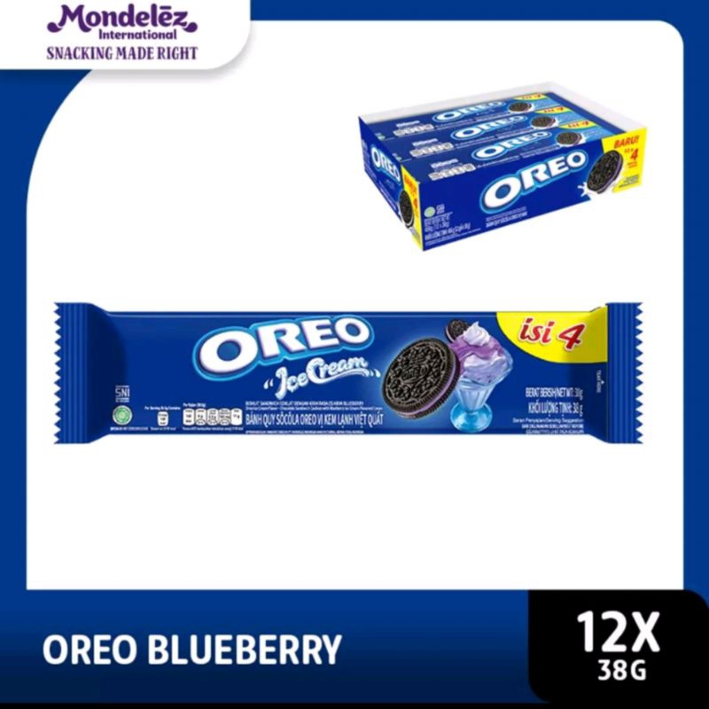 Jual OREO BISKUIT KRIM BLUE BERRY/ 1 PACK ISI 12 PCS @ 36.8 GR | Shopee ...