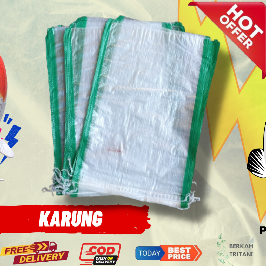 Jual Karung beras 5 kg transparan 30x46cm 1 lembar | Shopee Indonesia