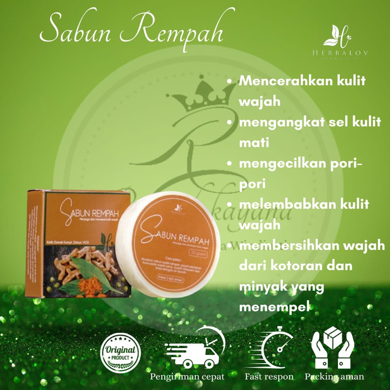Jual HERBALOV | SABUN REMPAH | Bisa untuk kulit wajah dan seluruh badan ...