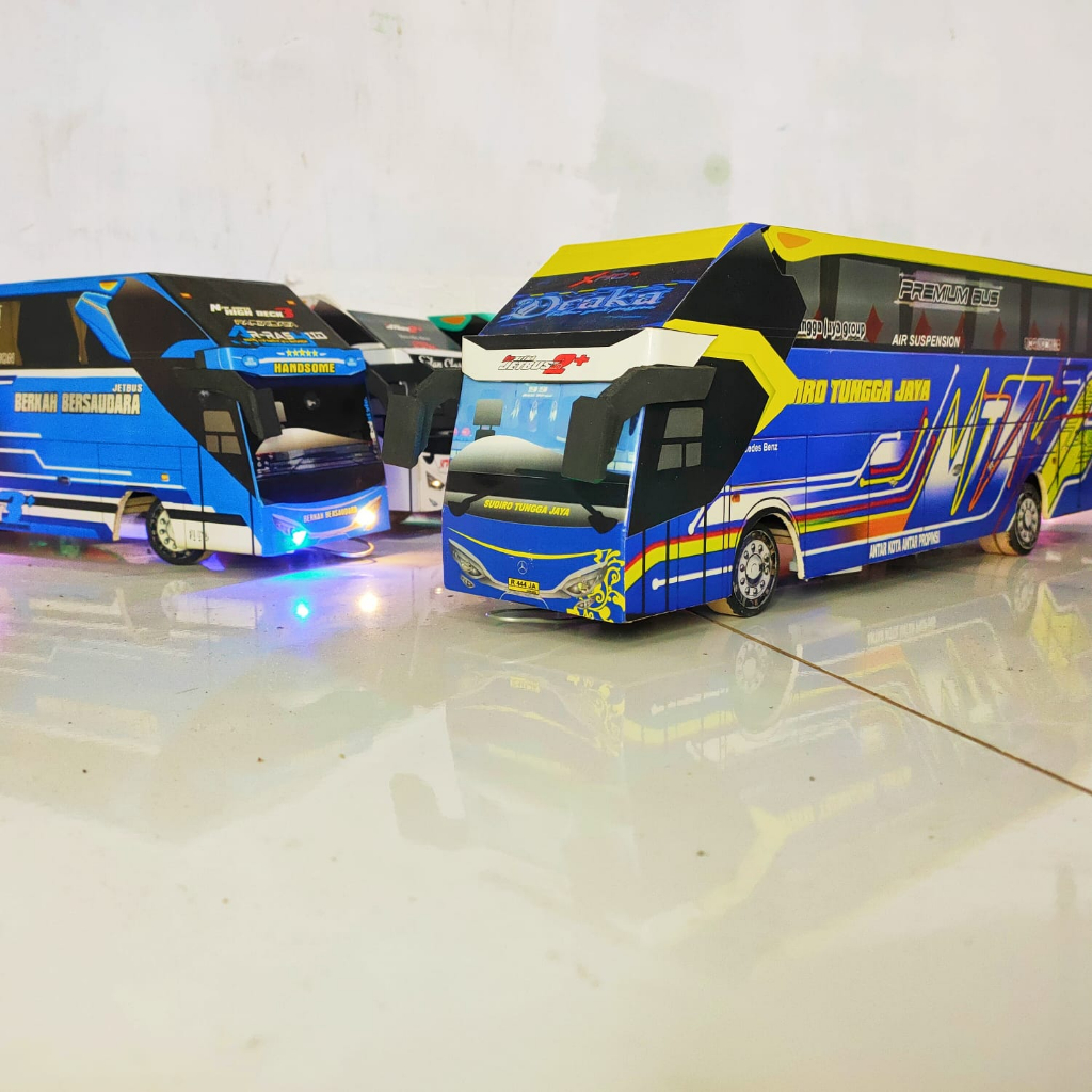 Jual Miniatur Bus Telolet Basuri Full Spek Remot Control | Shopee Indonesia