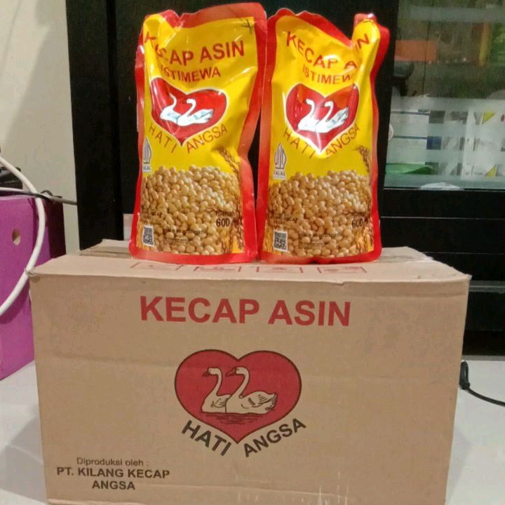 Jual kecap asin angsa refill 1 dus isi 12x600ml | Shopee Indonesia