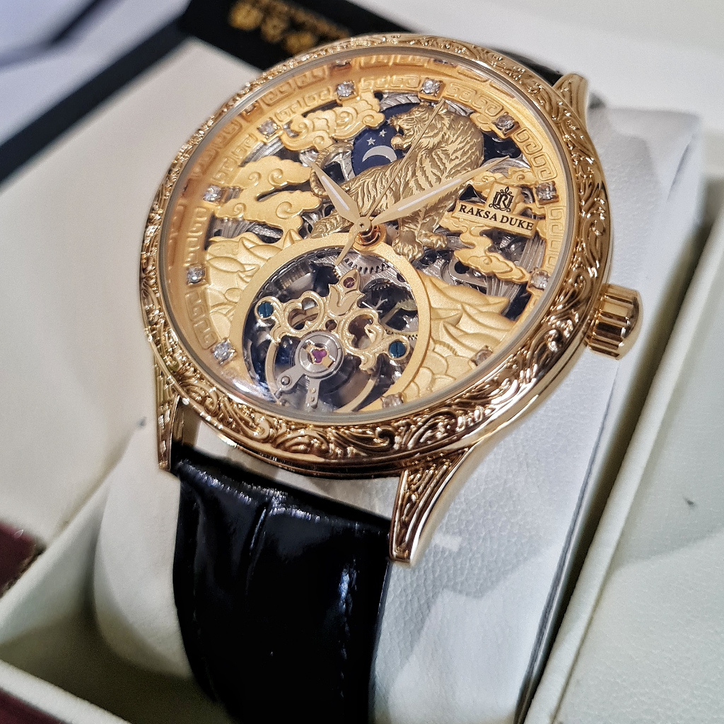 Jual RAKSA DUKE Brave Gold Jam Tangan Pria Original Automatic Otomatic ...