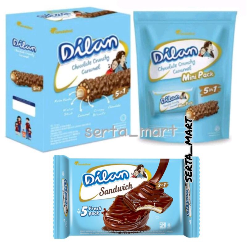 Jual Dilan Chocolate Caramel Mini Pack 95gr / Dilan Waffle / Bar ...