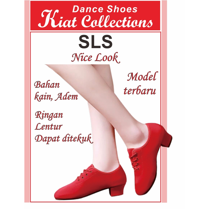 Jual SEPATU LINE DANCE SALSA TANGO PESTA SOL KARET (SLS KAIN) | Shopee ...