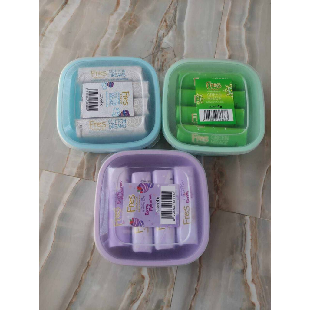Jual Fres n Natural Sabun Batang 76gr Isi 4pcs Free Kotak Makan ...