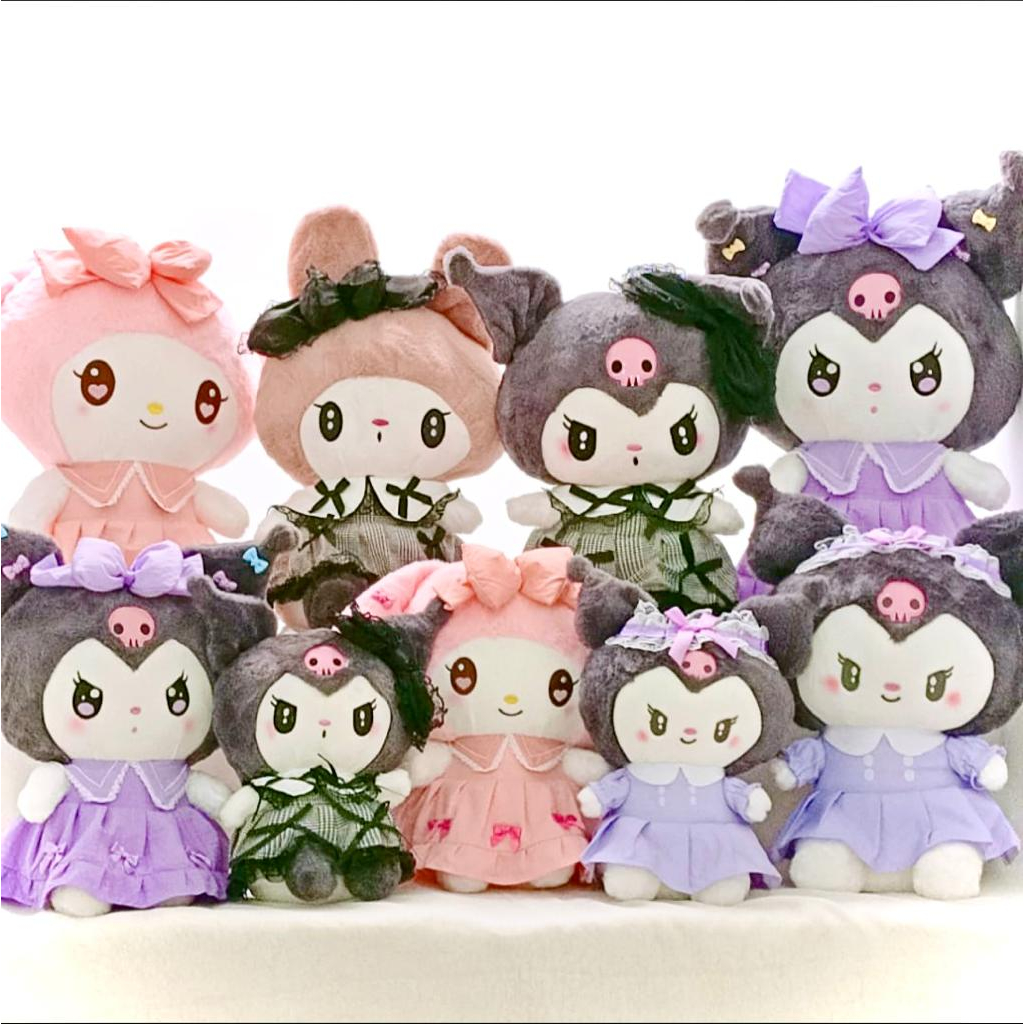 Jual Boneka Kuromi & My Melody Dress Plush Lembut | Happy Kids Olshop | Shopee Indonesia