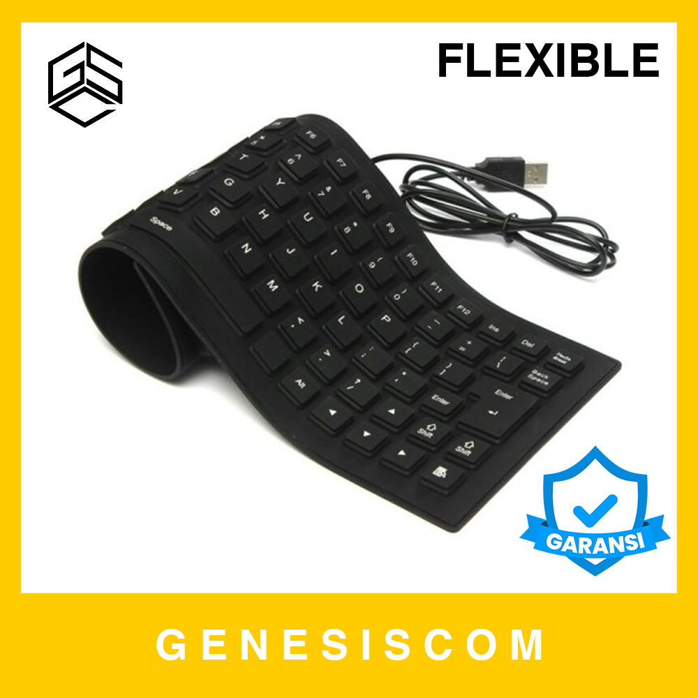 Jual Keyboard Flexible Mini USB Portable Gulung Kabel Wired Karet Key ...