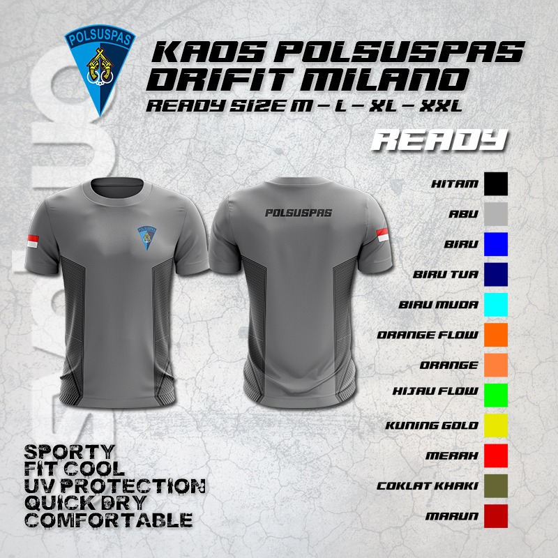 Jual Kaos Polsuspas / Kaos Polsuspas Bahan Dryfit Milano / Kaos jersey ...