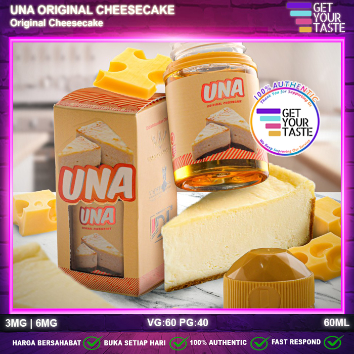 Jual Liquid UNA V5 Original Cheesecake 60ML Butter Cheese Cake by IDJ x ...