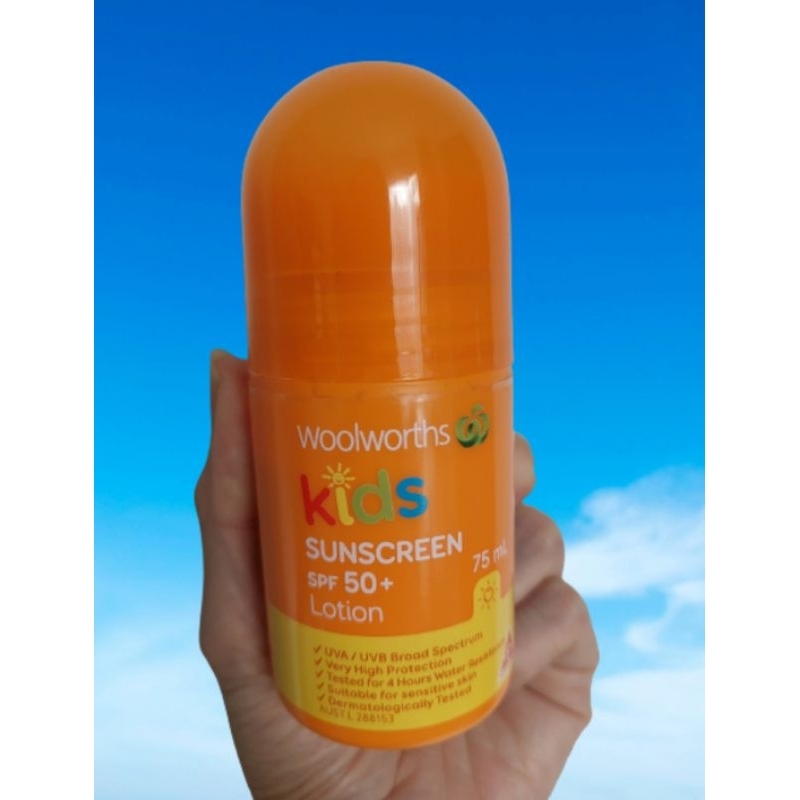 Jual Woolworths KIDS SUNSCREEN SPF 50+ Lotion 75ml | Shopee Indonesia