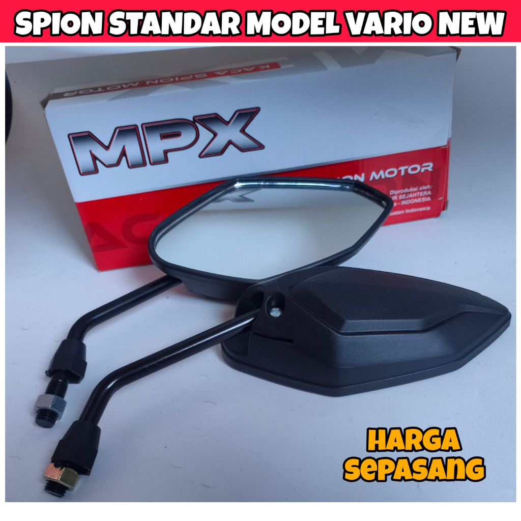 Jual Spion Standar Vario New Tangkai Hitam Universal Honda Yamaha ...