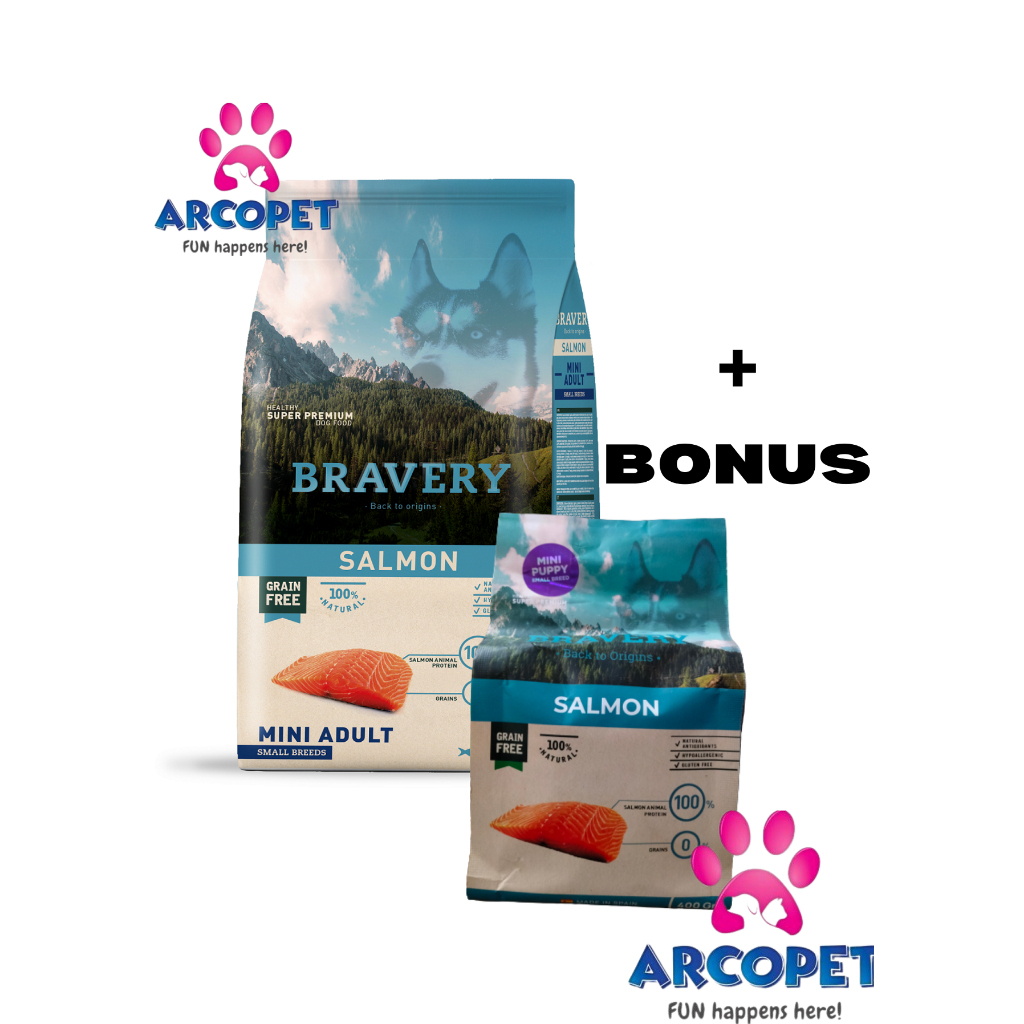 Jual Bravery Dog Mini Adult Salmon 2 Kg Makanan Anjing | Shopee Indonesia
