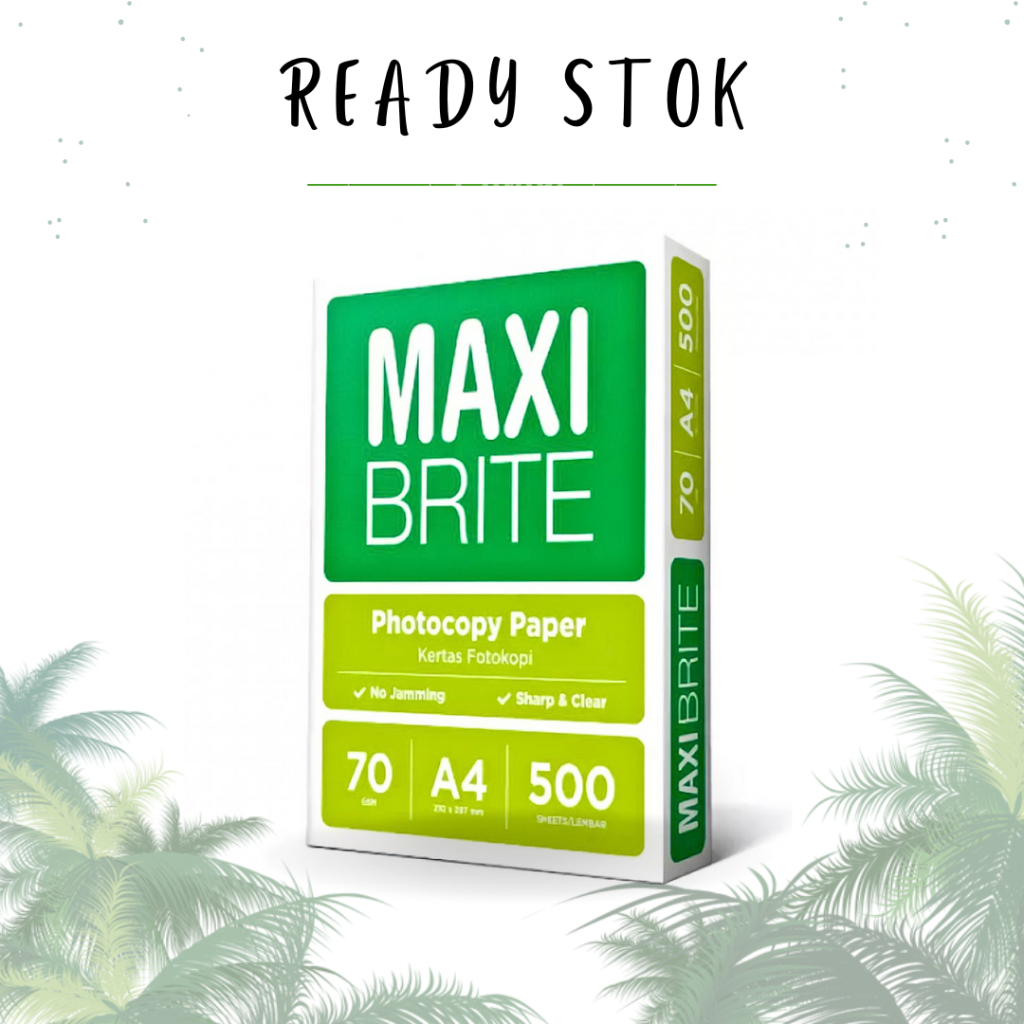 Jual KERTAS/KERTAS PRINT/PAPER HVS MAXI BRITE A4 70GSM | Shopee Indonesia