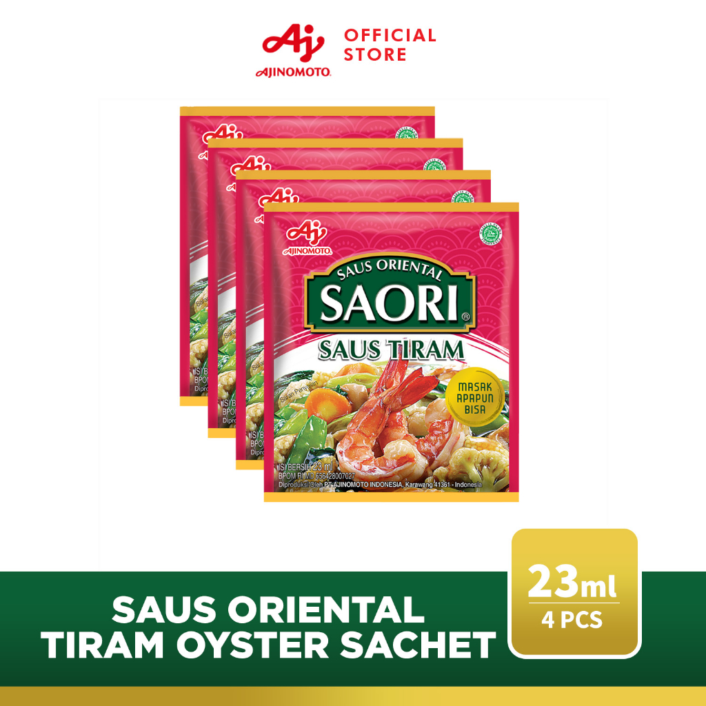 Jual SAORI® Saus Tiram Oriental Oyster Sachet 23ml (4 pcs) | Shopee ...