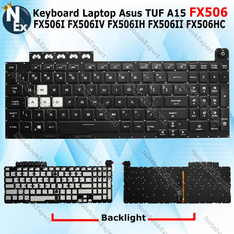 Jual Keyboard Asus TUF A15 FX506 FX506I FX506IV FX506IH FX506II Backlight - Black | Shopee Indonesia