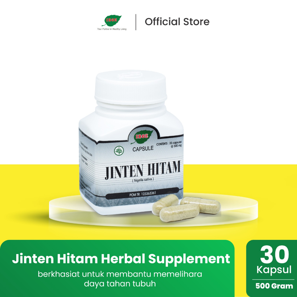 Jual Jamu IBOE - 1 botol Jinten Hitam Herbal Supplement 30 kapsul ...
