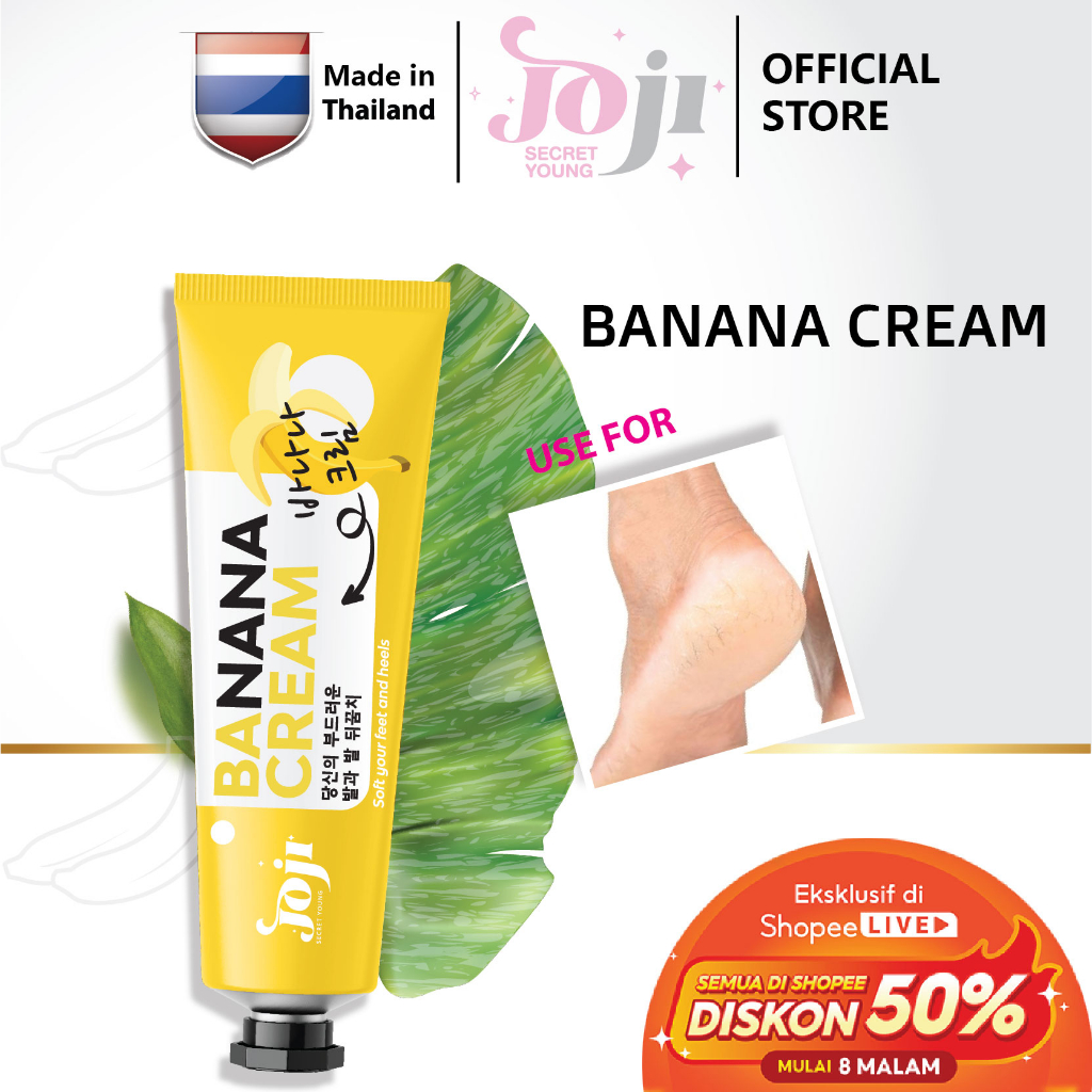 Jual Joji Banana Cream / Foot Cream Perawatan Kaki / Cream Penghalus ...
