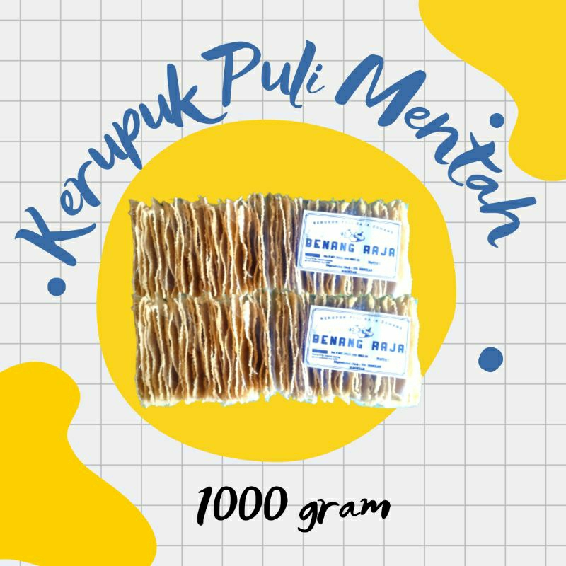 Jual Kerupuk Puli Mentah Lempeng Puli Gendar Benang Raja Kemasan 1kg ...