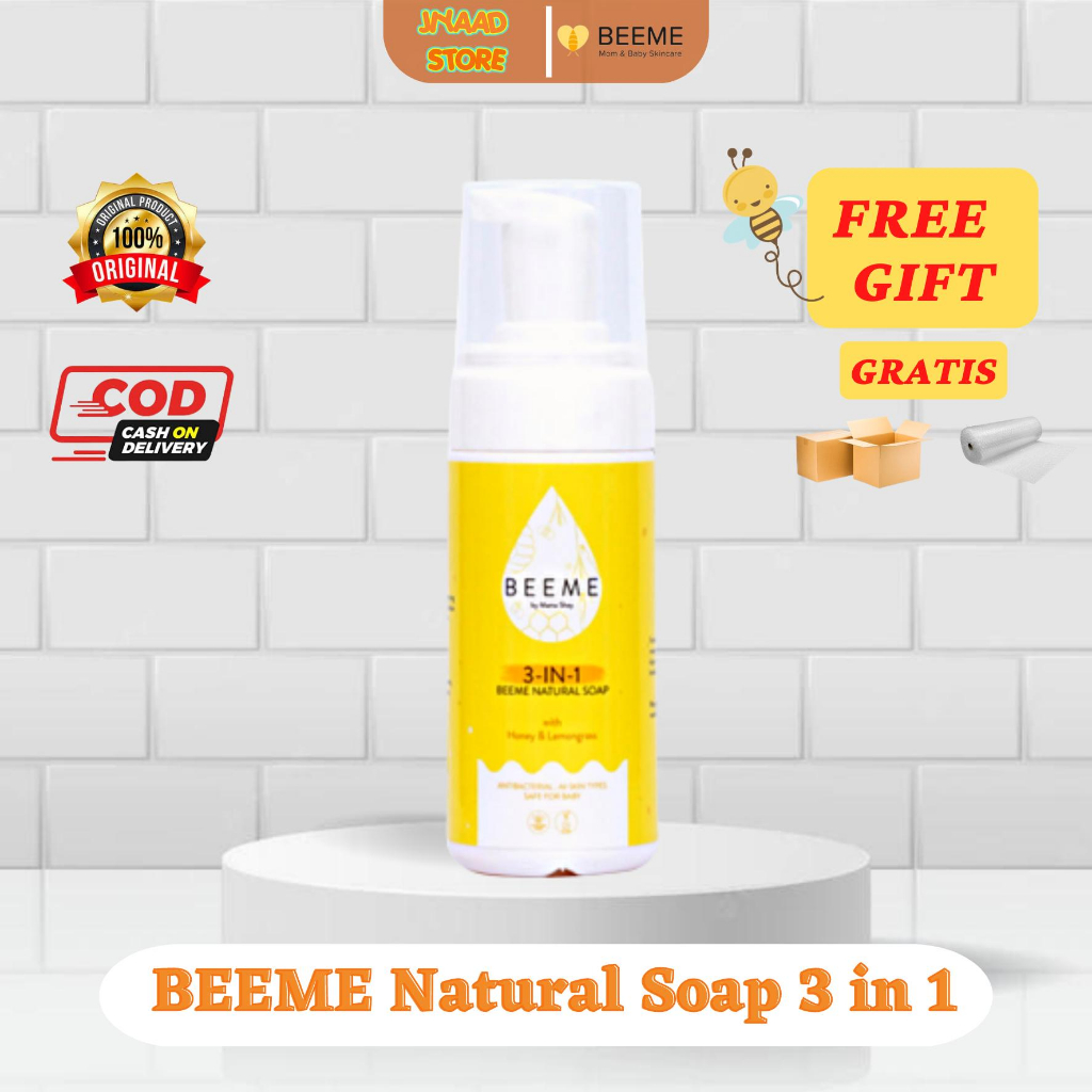 Jual BEEME 3 IN 1 NATURAL SOAP SKINCARE IBU DAN ANAK FREE GIFT | Shopee ...