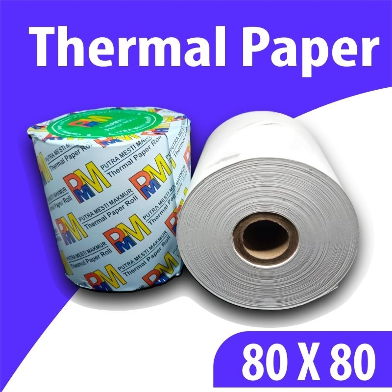 Jual KERTAS THERMAL PAPER ROLL UKURAN 80X80MM | Shopee Indonesia