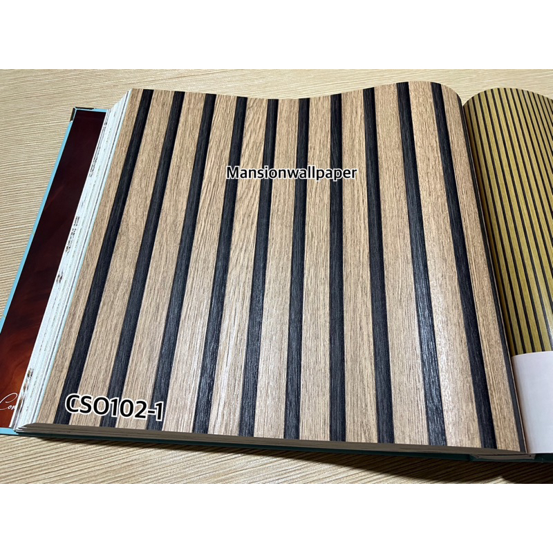 Jual Wallpaper Dinding Motif Wpc Panel Kayu 3d Visual Effect Coklat Abu