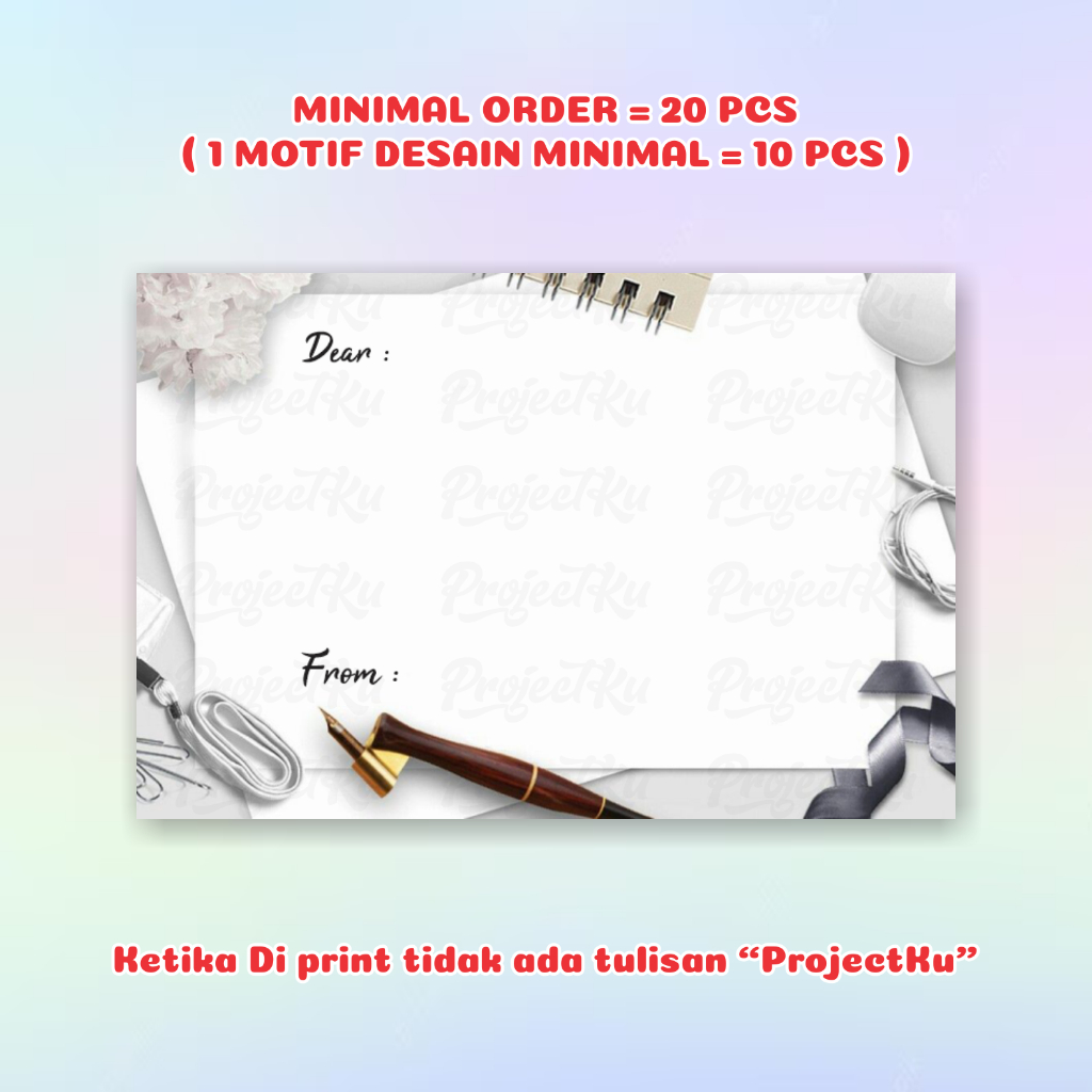 Jual Greeting Card POLOS Ukuran 10x6,5 cm - Gift Card - Kartu Ucapan ...
