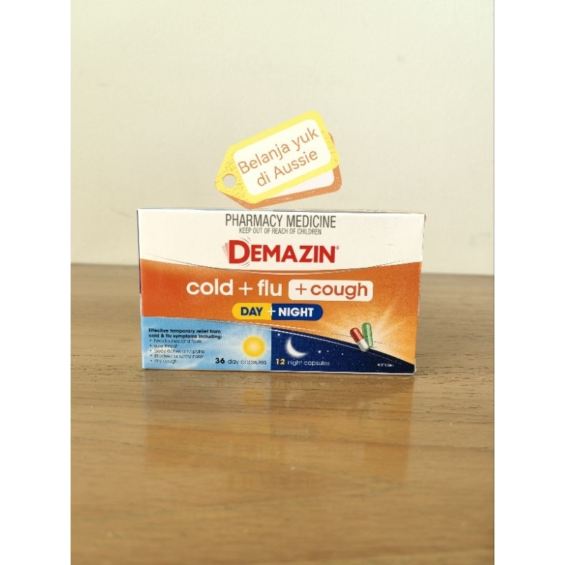 Jual DEMAZIN Cold+Flu+Cough DAY+NIGHT 48 Capsules - Made in Australia ...